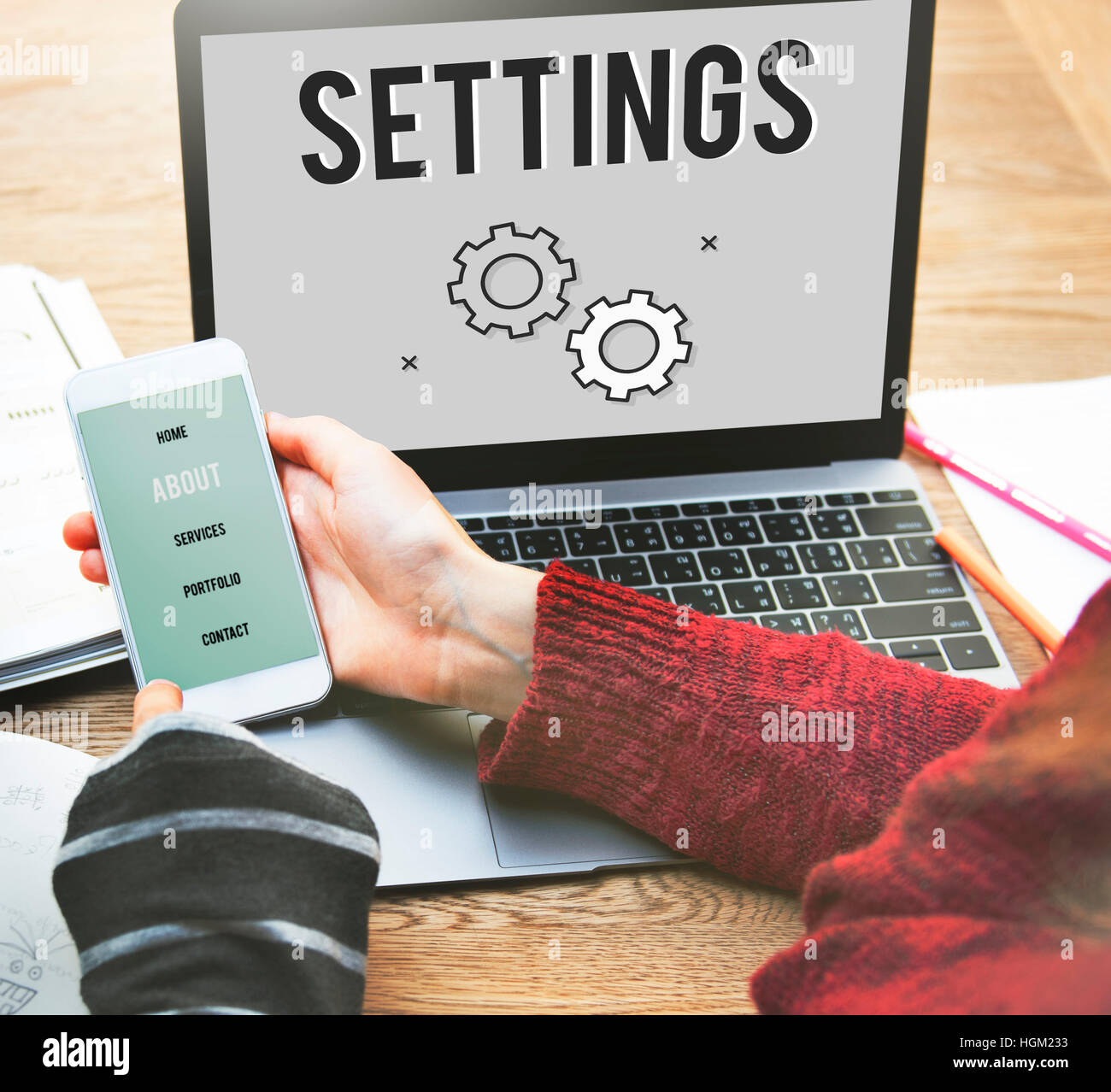 Configuration Setup System Concept Stock Photo - Alamy