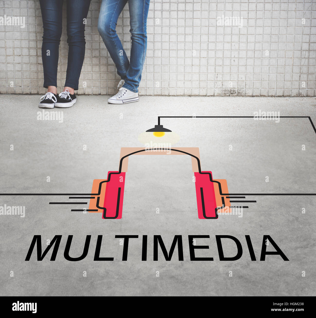 Music Audio Multimedia Headphone Concept Stock Photo - Alamy