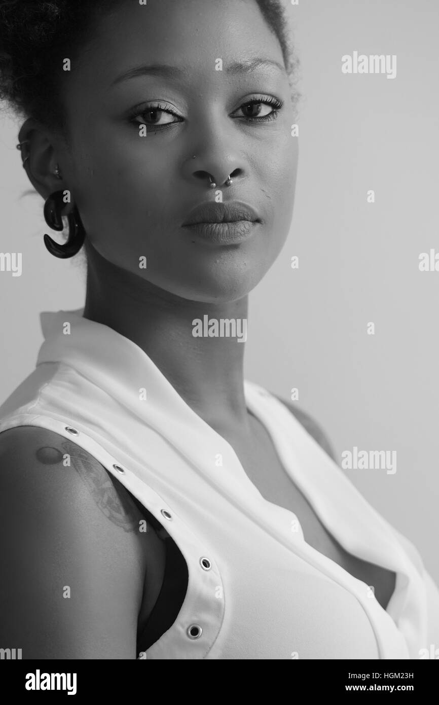 African white woman Black and White Stock Photos & Images - Alamy