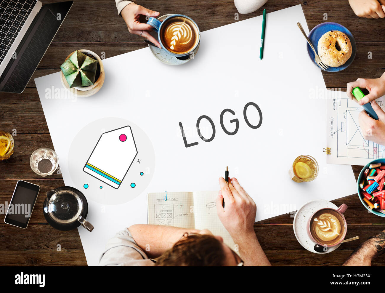 Brand Design Ideas Imagination Logo Tag Concept Stock Photo - Alamy