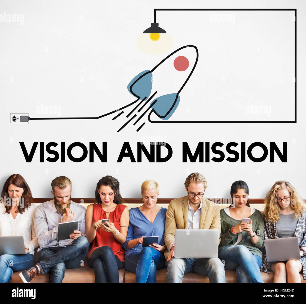 Vision Mission Planning Business Strategy Plan Concept Stock Photo - Alamy