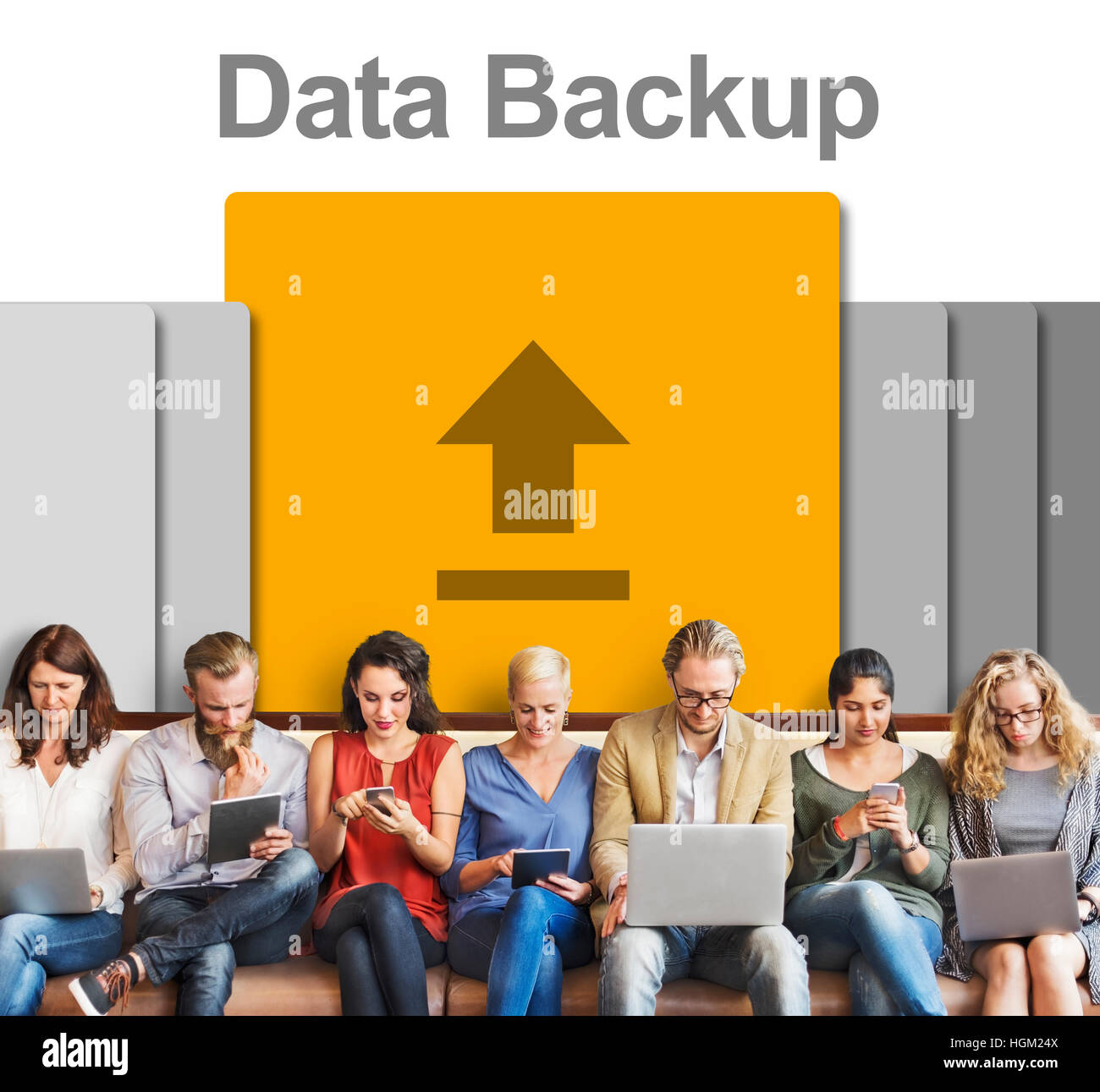 Data Backup Information Technology Concept Stock Photo - Alamy