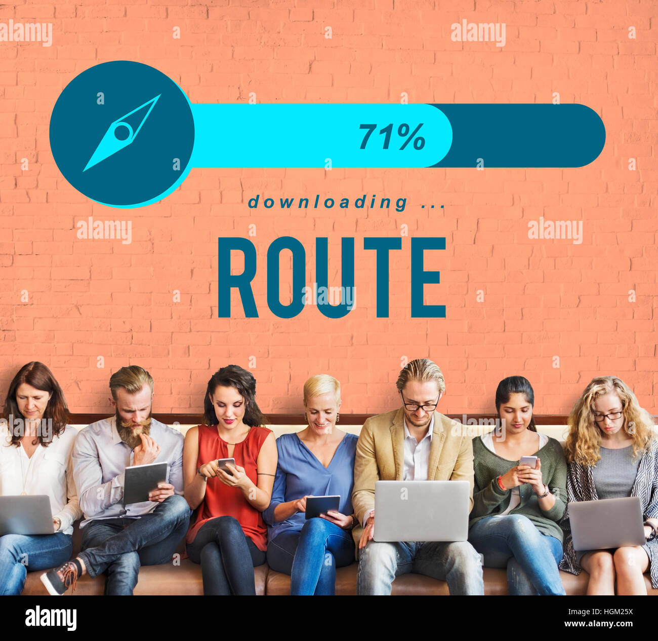 Route Destination Travel Navigation Concept Stock Photo - Alamy