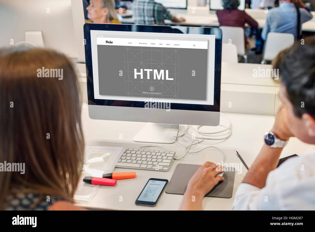 Web Design Media Page Concept Stock Photo - Alamy