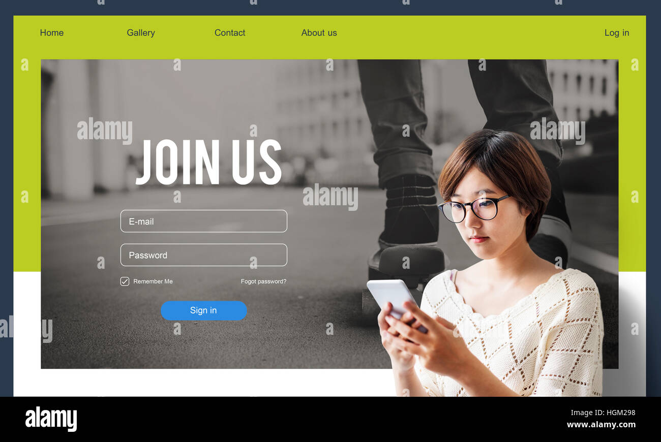 Join Us Register Subscribe Concept Stock Photo - Alamy