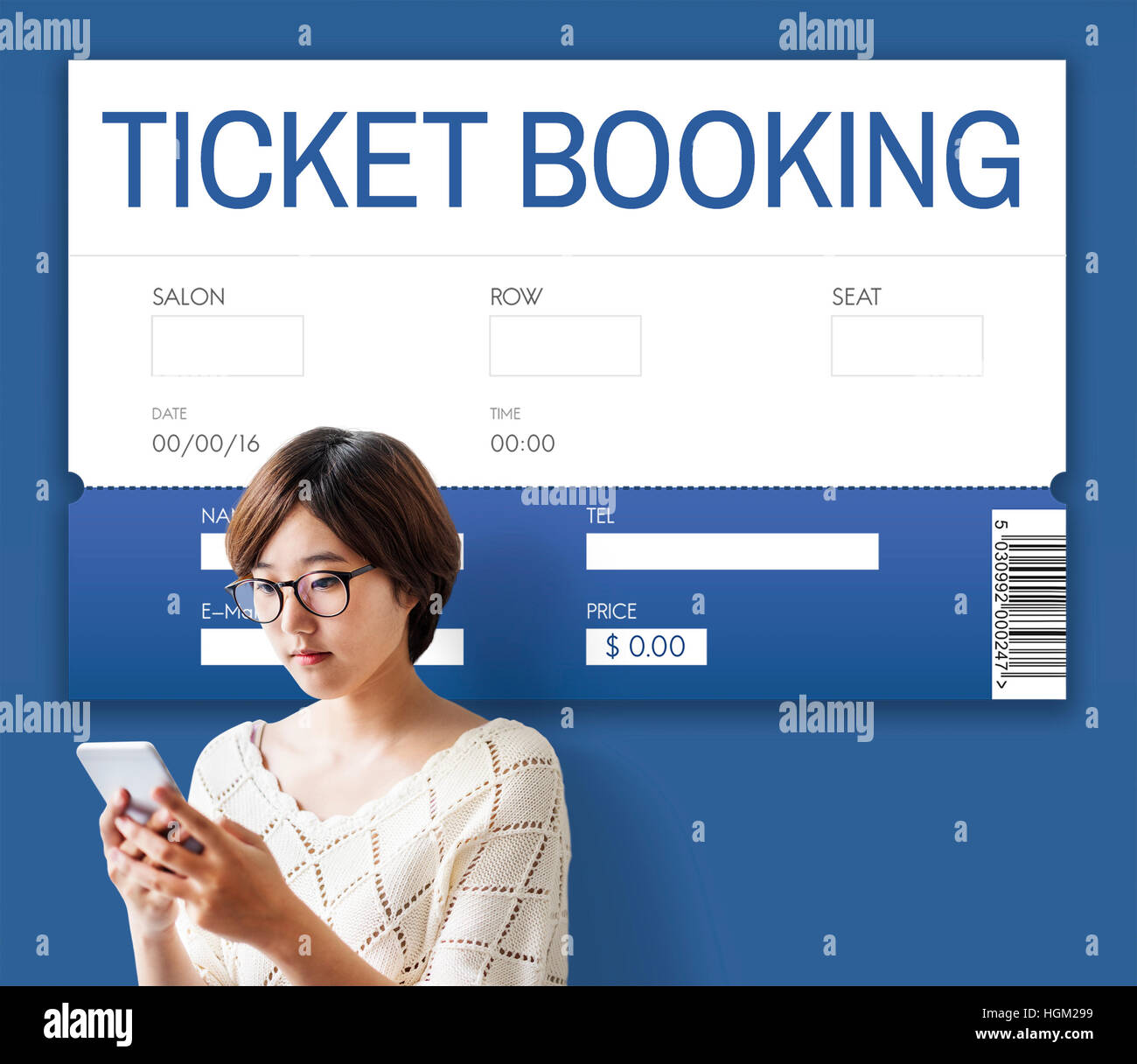 Movie Ticket Online Reservation Interface Concept Stock Photo - Alamy