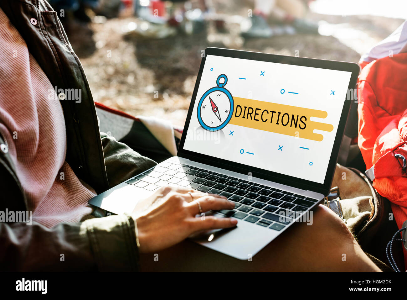 Destination Navigation Compass Graphic Concept Stock Photo - Alamy