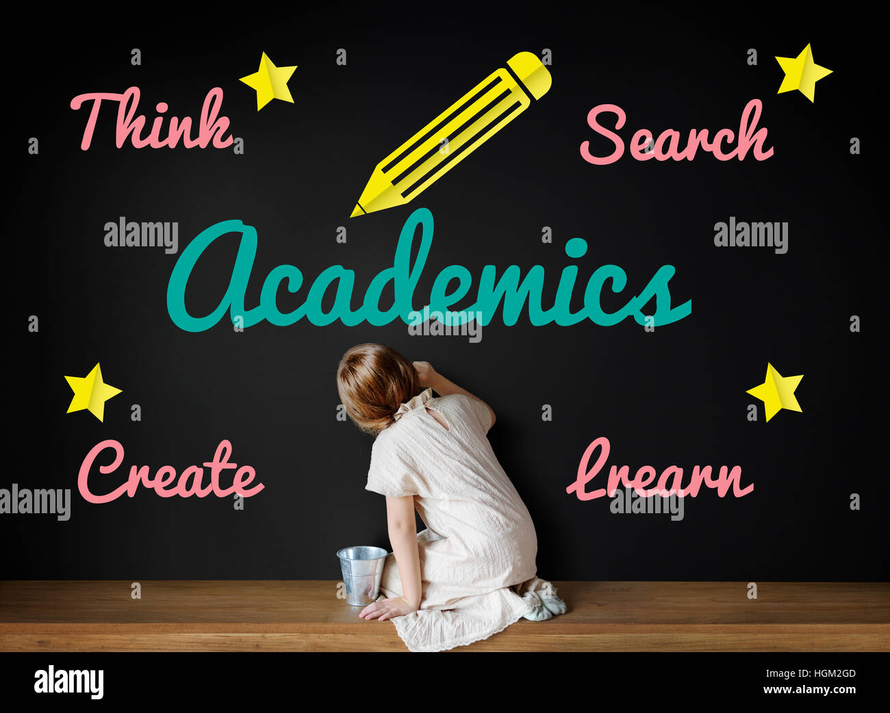 School Knowledge Study Pencil Concept Stock Photo - Alamy