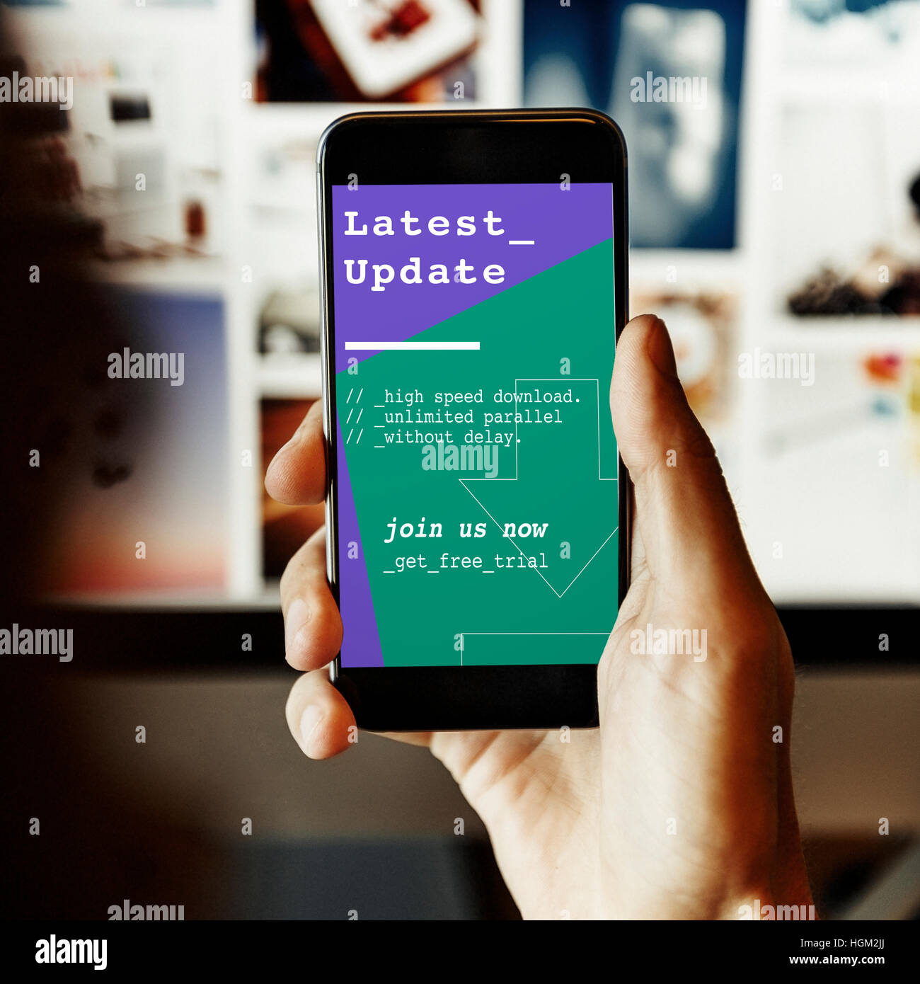 Fresh Update Modern Technology Concept Stock Photo - Alamy