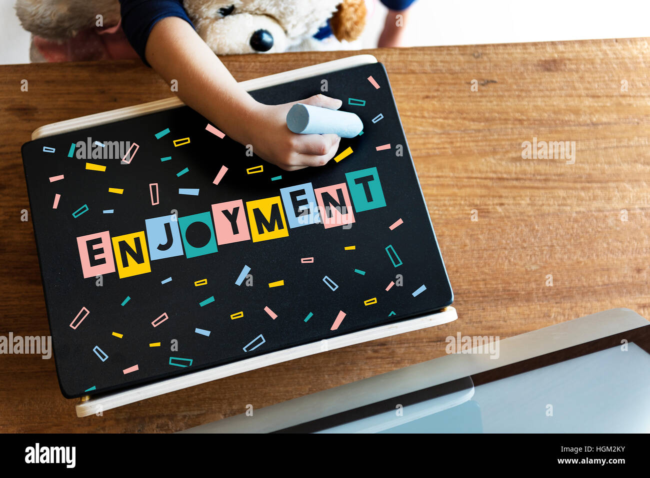 Enjoy Happy Imagination Kids Concept Stock Photo - Alamy