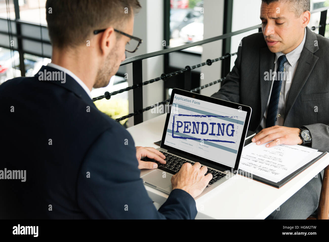 Pending Stamp Application Form Concept Stock Photo - Alamy