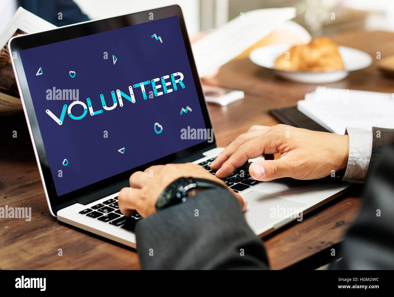 Geometric Font Charity Volunteer Concept Stock Photo - Alamy