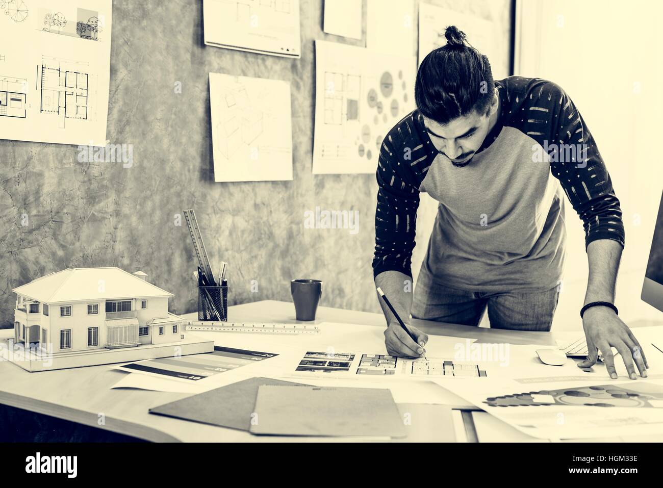 Design Studio Architect Creative Occupation Blueprint Concept Stock ...