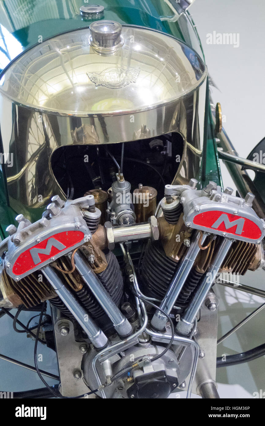 Front View of a 1935 Morgan Super Sports Three Wheeler Motor Car, UK ...