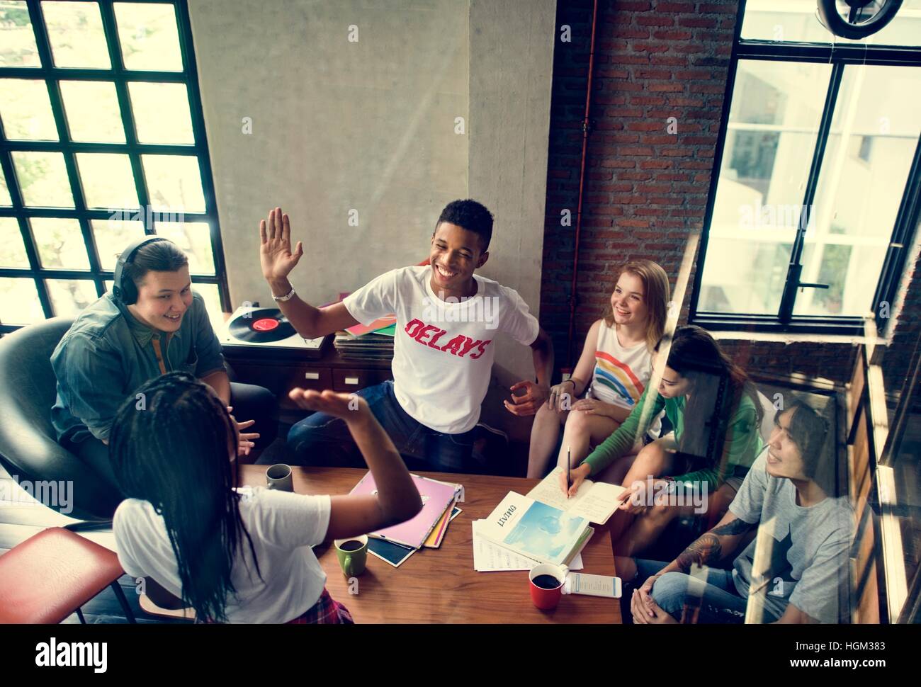 Diverse Group People Doing Project Concept Stock Photo - Alamy