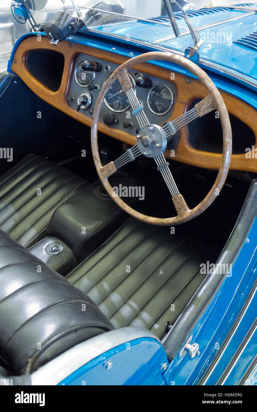 Interior of a Morgan 4/4 Series One Motor Car, UK Stock Photo - Alamy