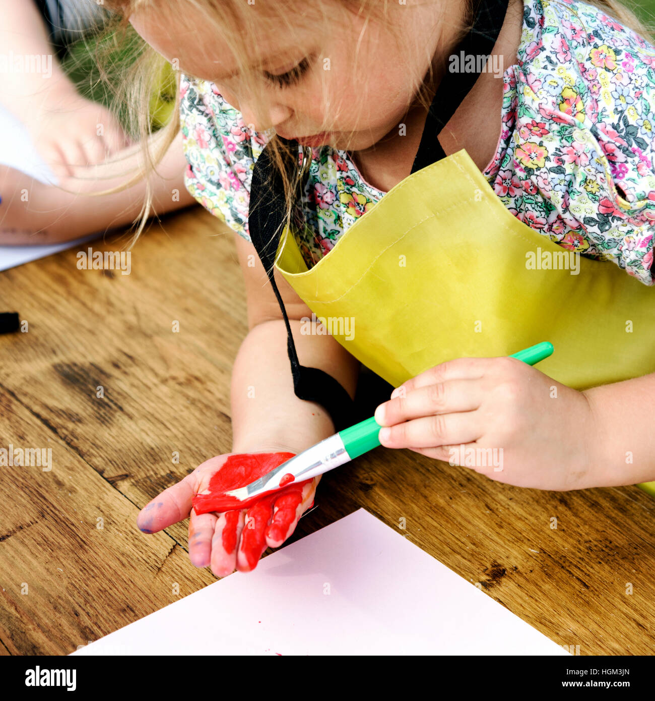 Kid Learning Painting Drawing Art Concept Stock Photo - Alamy