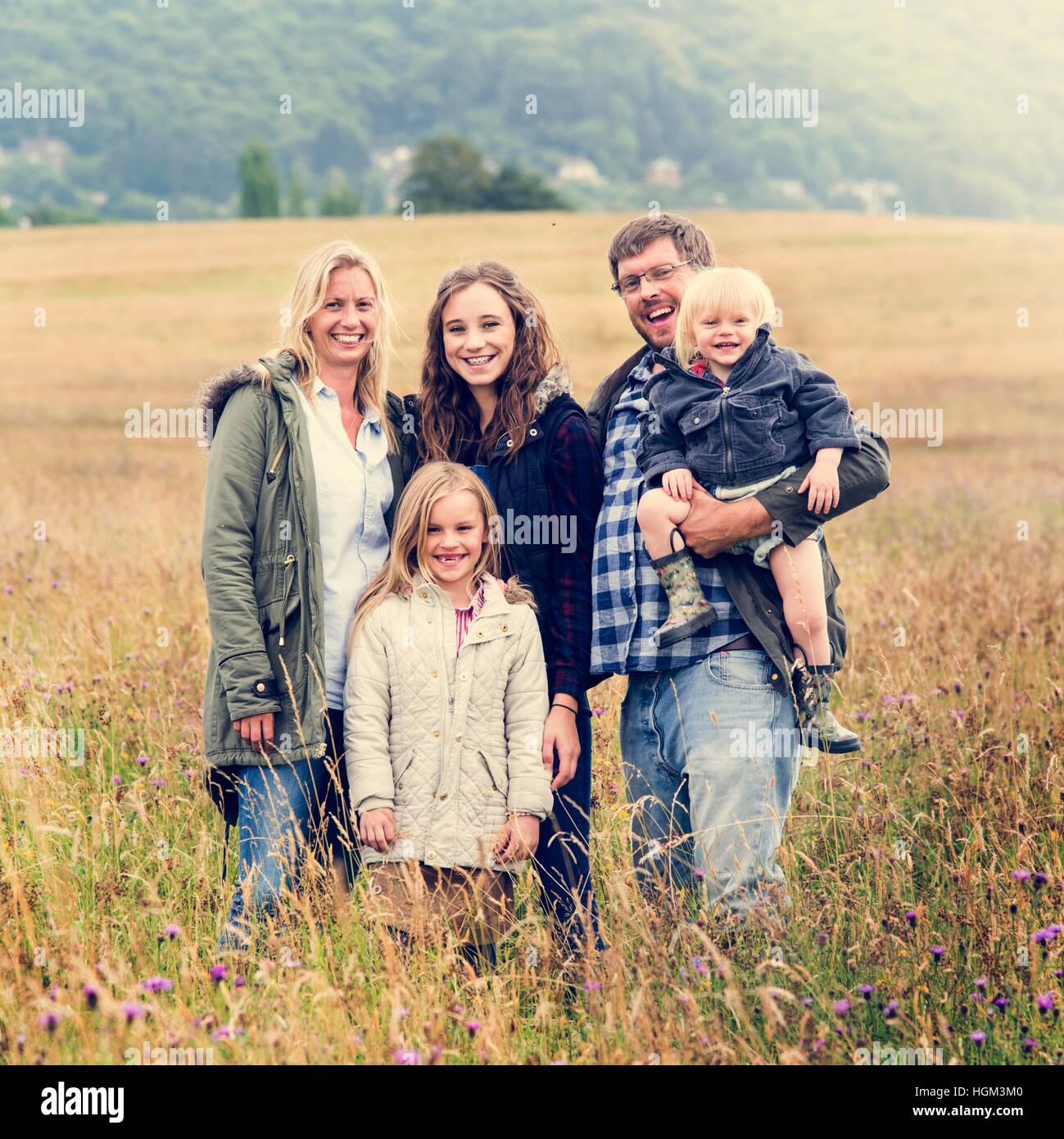 Family Generations Parenting Togetherness Field Nature Concept Stock ...