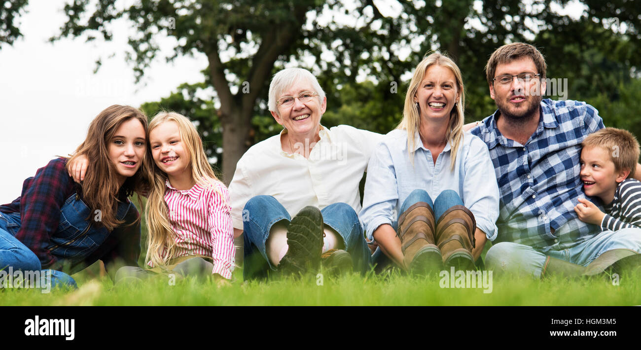 Family Generations Parenting Togetherness Relaxation Concept Stock ...