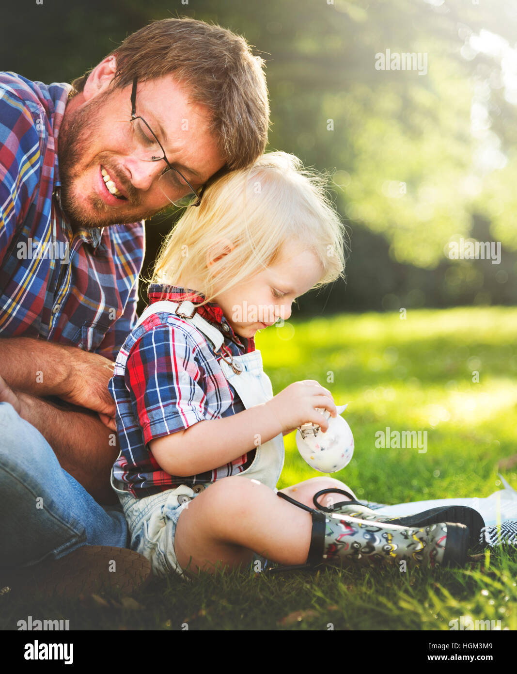 Family Father Son Smiling Togetherness Outdoors Concept Stock Photo - Alamy