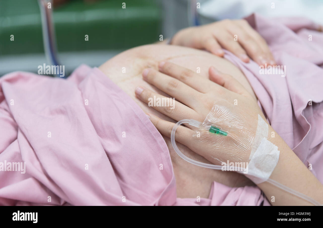 Pregnant woman hospital iv hi-res stock photography and images - Alamy