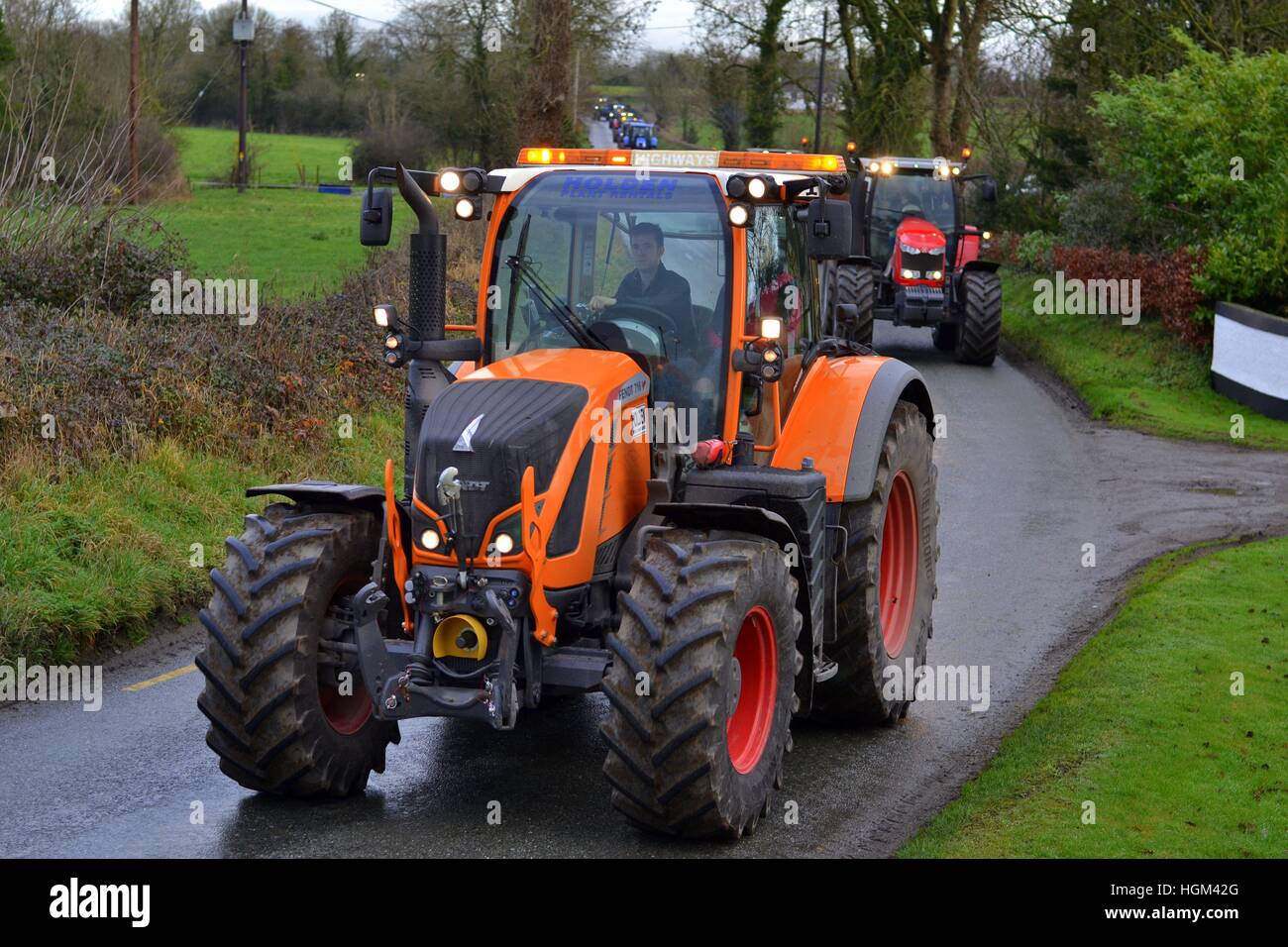 tractor run Ireland Stock Photo - Alamy