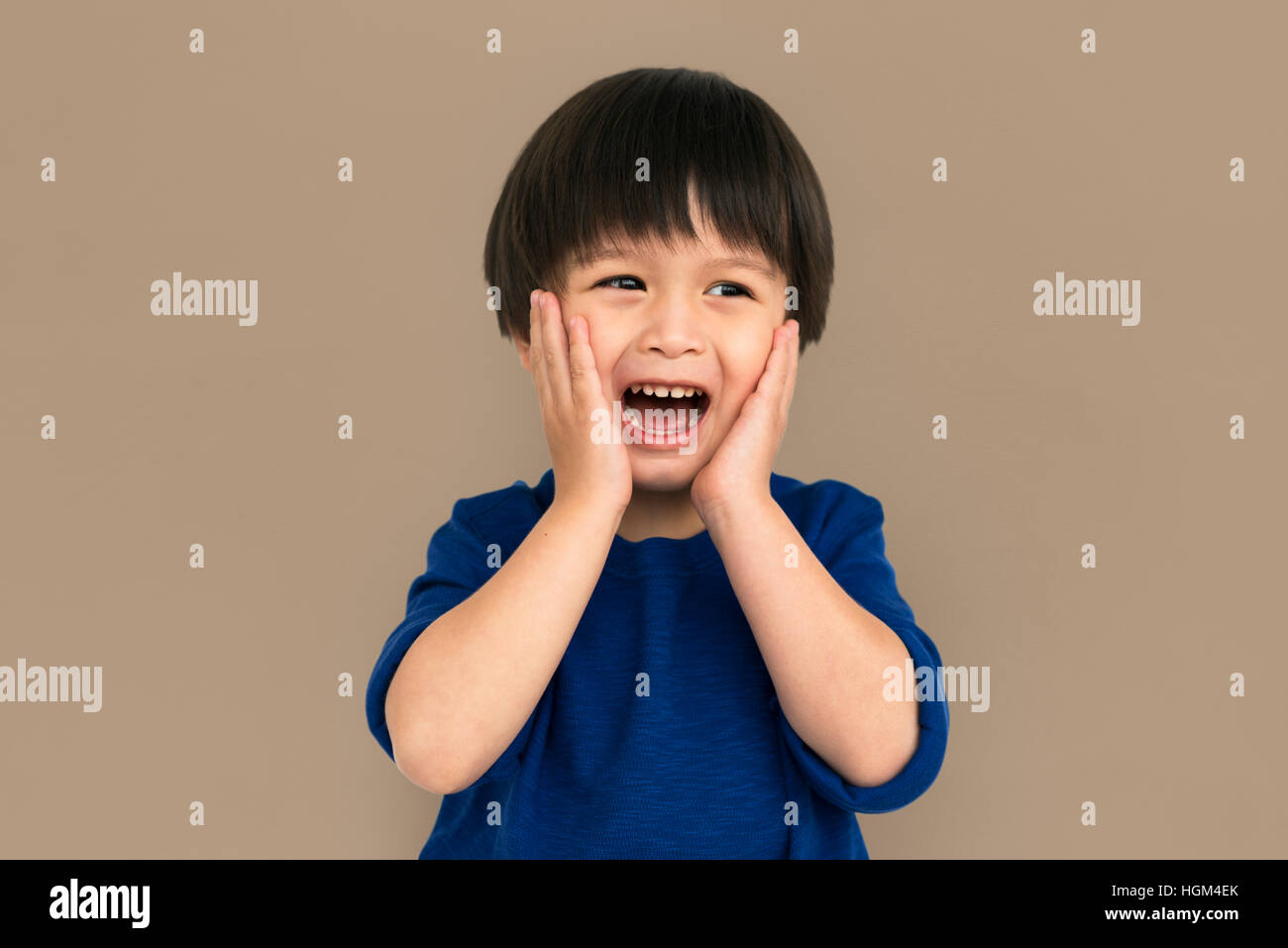 Little Boy Screeming Emotion Concept Stock Photo - Alamy