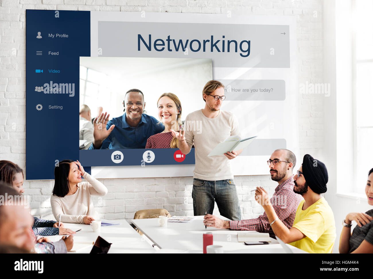 Networking Communication Conversation People Concept Stock Photo - Alamy