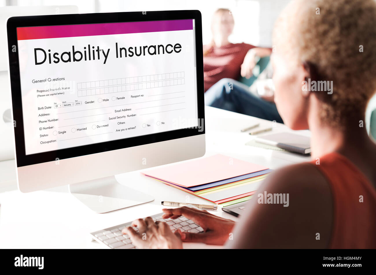 Disability Insurance Claim Form Document Concept Stock Photo - Alamy