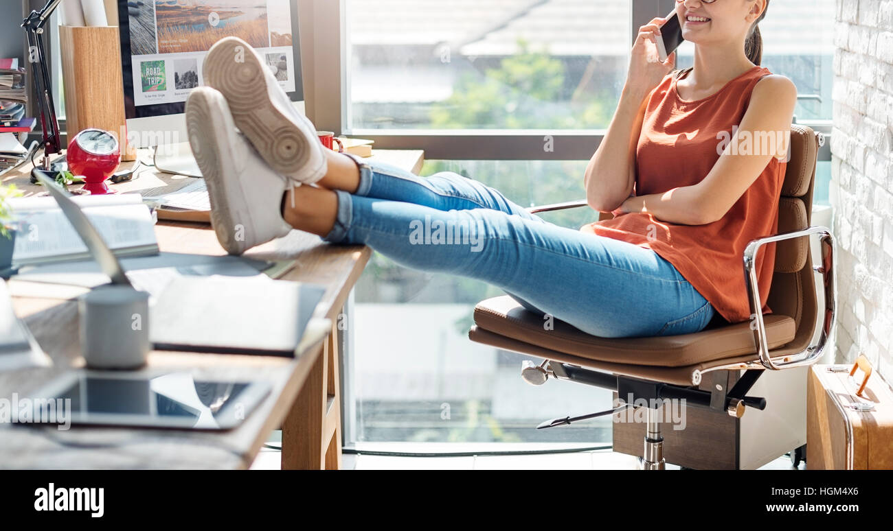 Analysis Casual Chill Reading Book Studying Concept Stock Photo - Alamy