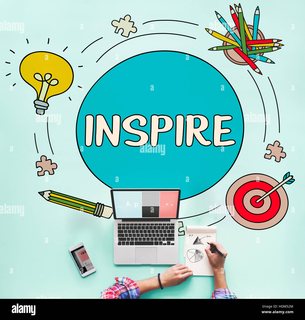 Freash Ideas Inspire Design Creative Concept Stock Photo - Alamy