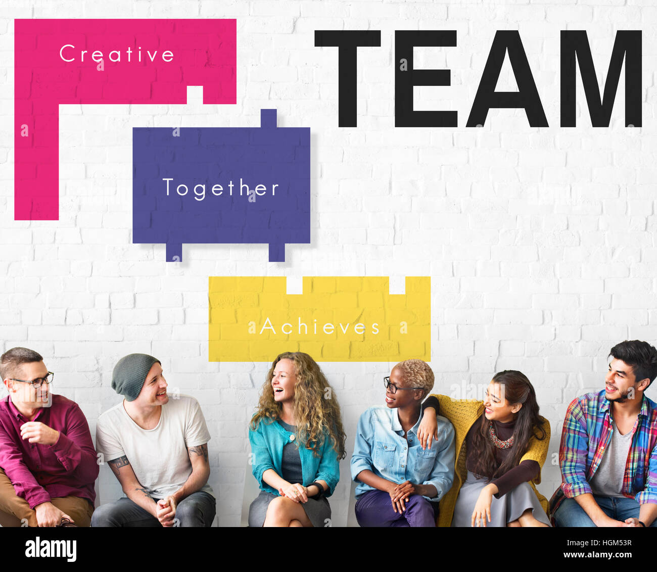 Team Work Peopel Together Concept Stock Photo - Alamy