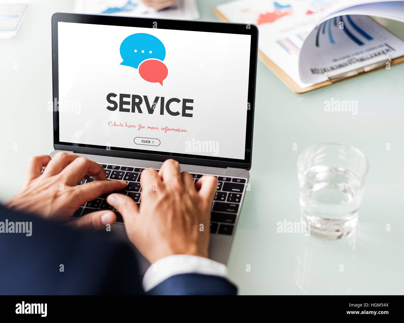 Communication Service Help Desk Concept Stock Photo - Alamy