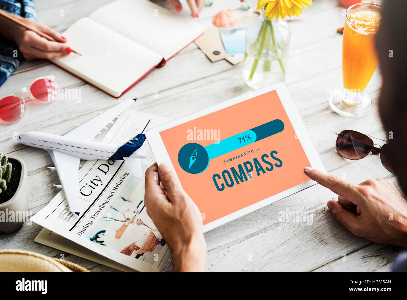 Route Destination Travel Navigation Concept Stock Photo - Alamy