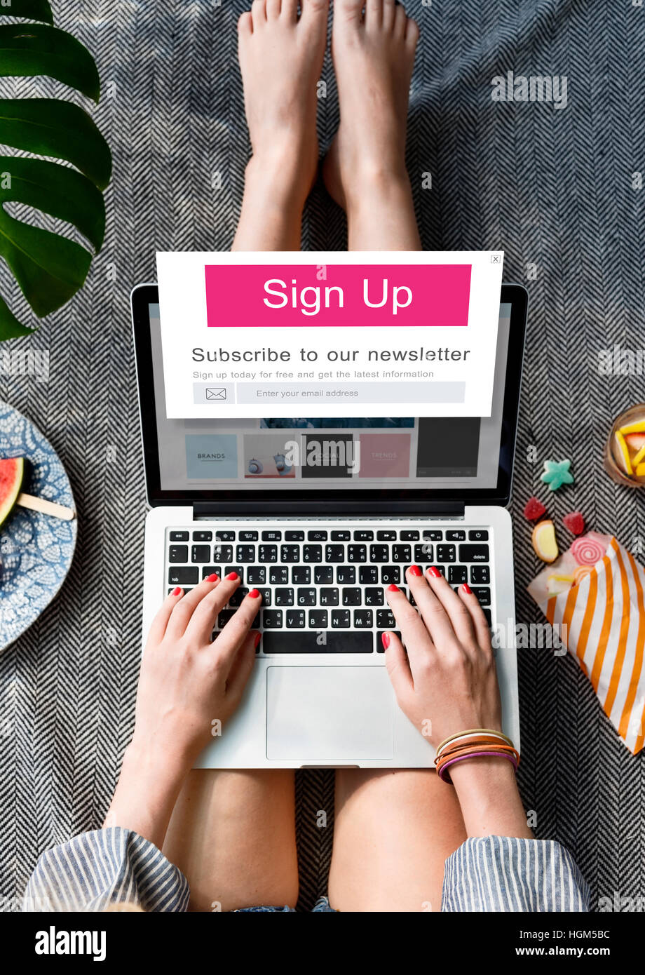 Join Us Register Newsletter Concept Stock Photo - Alamy