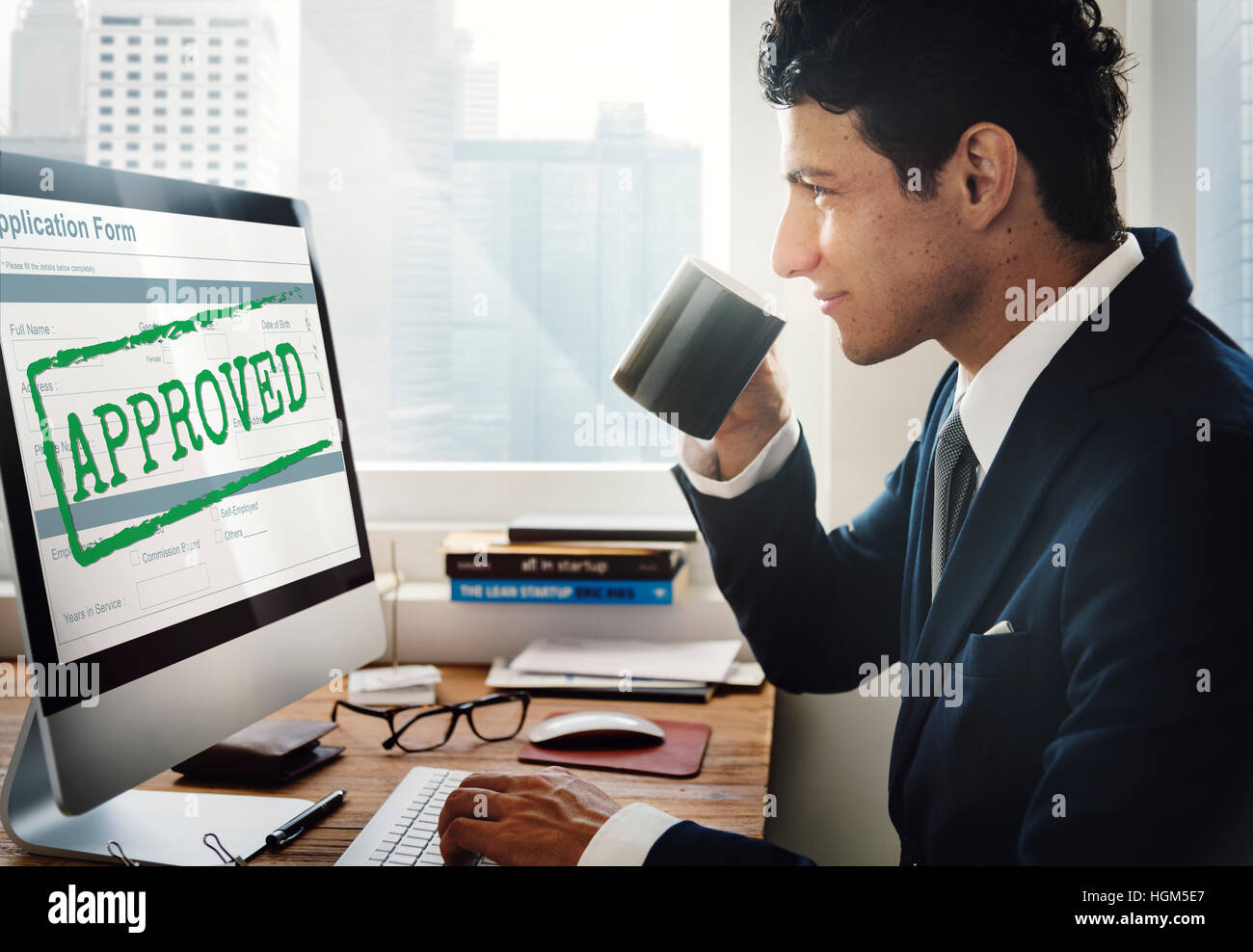 Approved Accepted Application Form Concept Stock Photo - Alamy