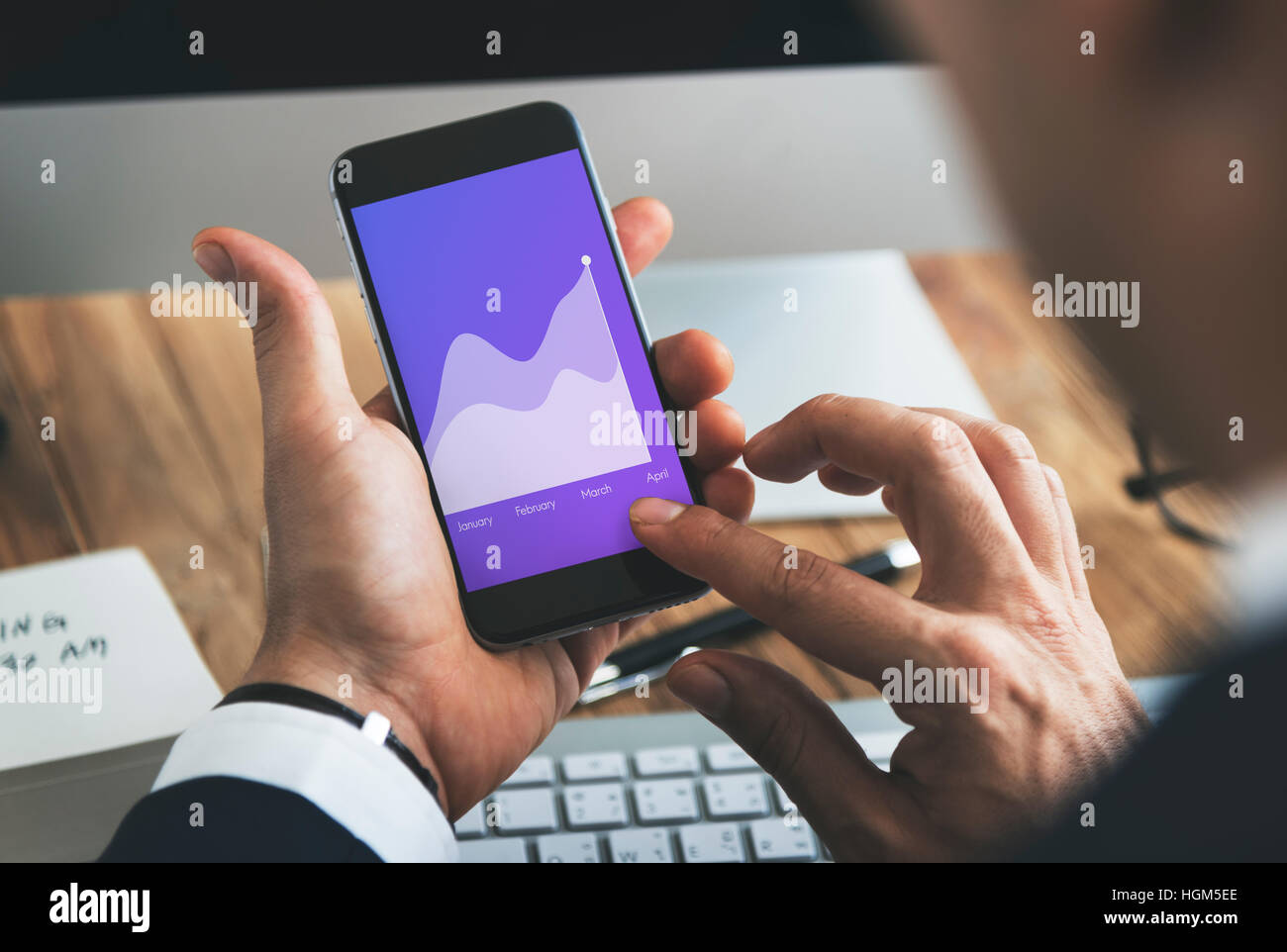 Interaction Connection Statistics Chart Concept Stock Photo - Alamy