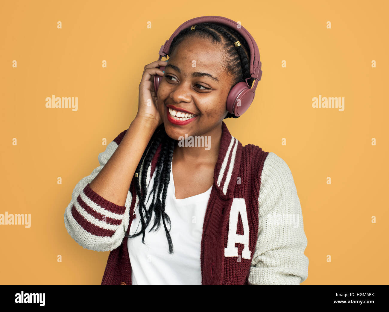 Person Listening Music Headphones Concept Stock Photo - Alamy