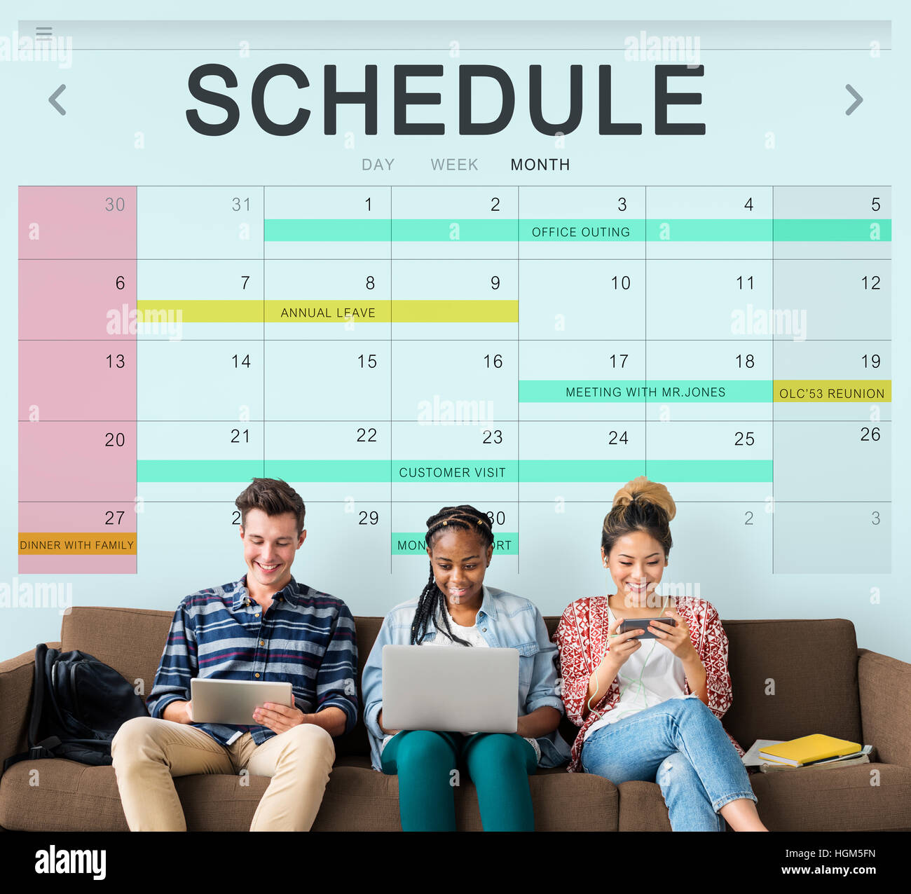 Planner Calendar Schedule Date Concept Stock Photo - Alamy