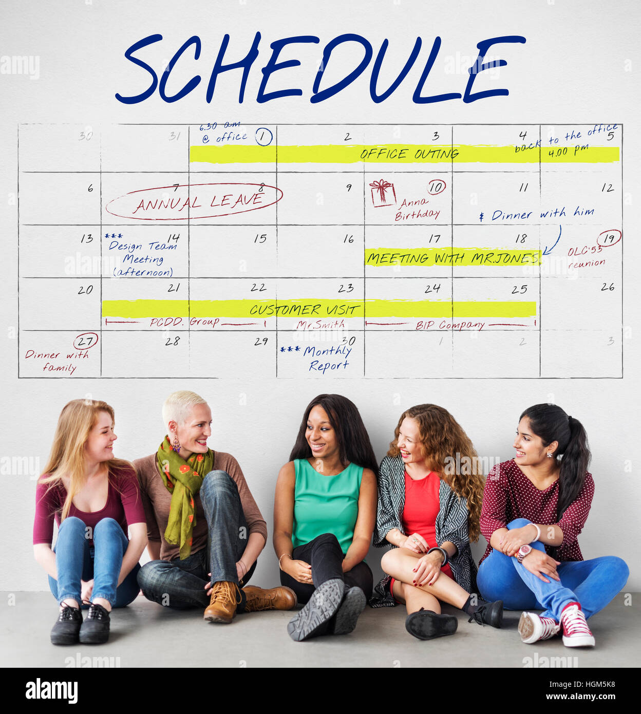 Planner Calendar Schedule Date Concept Stock Photo - Alamy