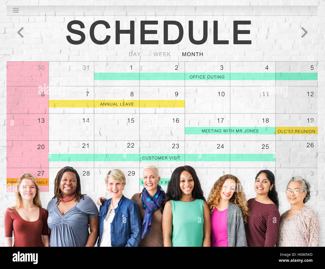 Planner Calendar Schedule Date Concept Stock Photo - Alamy