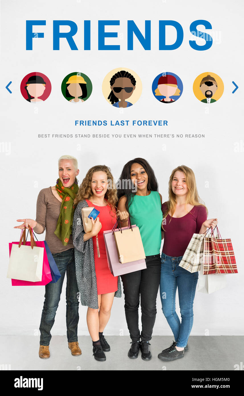 Friends Connection Together Community Concept Stock Photo - Alamy