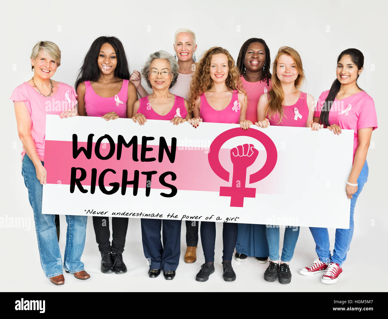 Women Girl Power Feminism Equal Opportunity Concept Stock Photo - Alamy