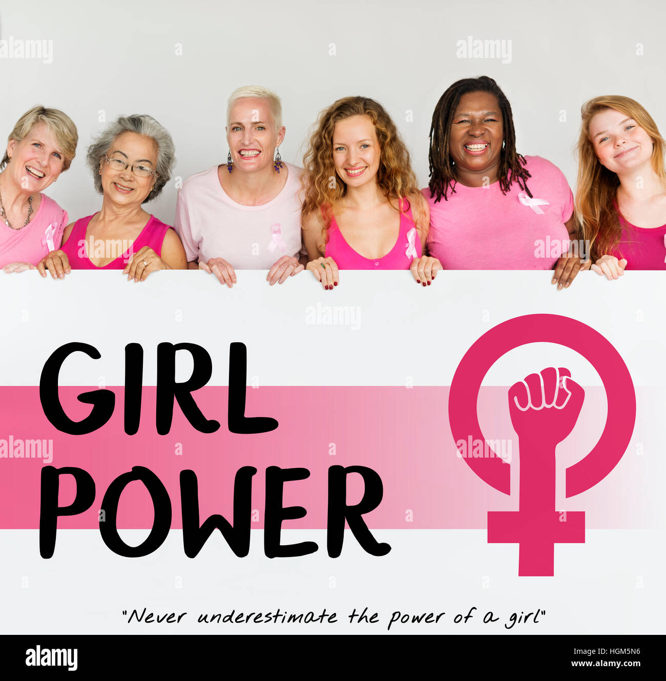 Women Girl Power Feminism Equal Opportunity Concept Stock Photo - Alamy