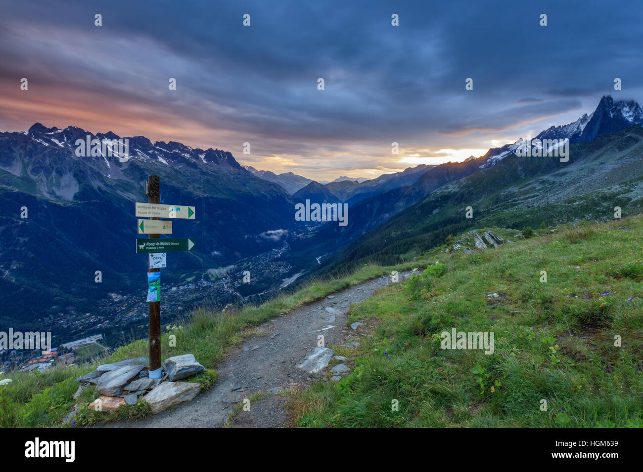 Chamonix valley in the clouds. France Stock Photo - Alamy