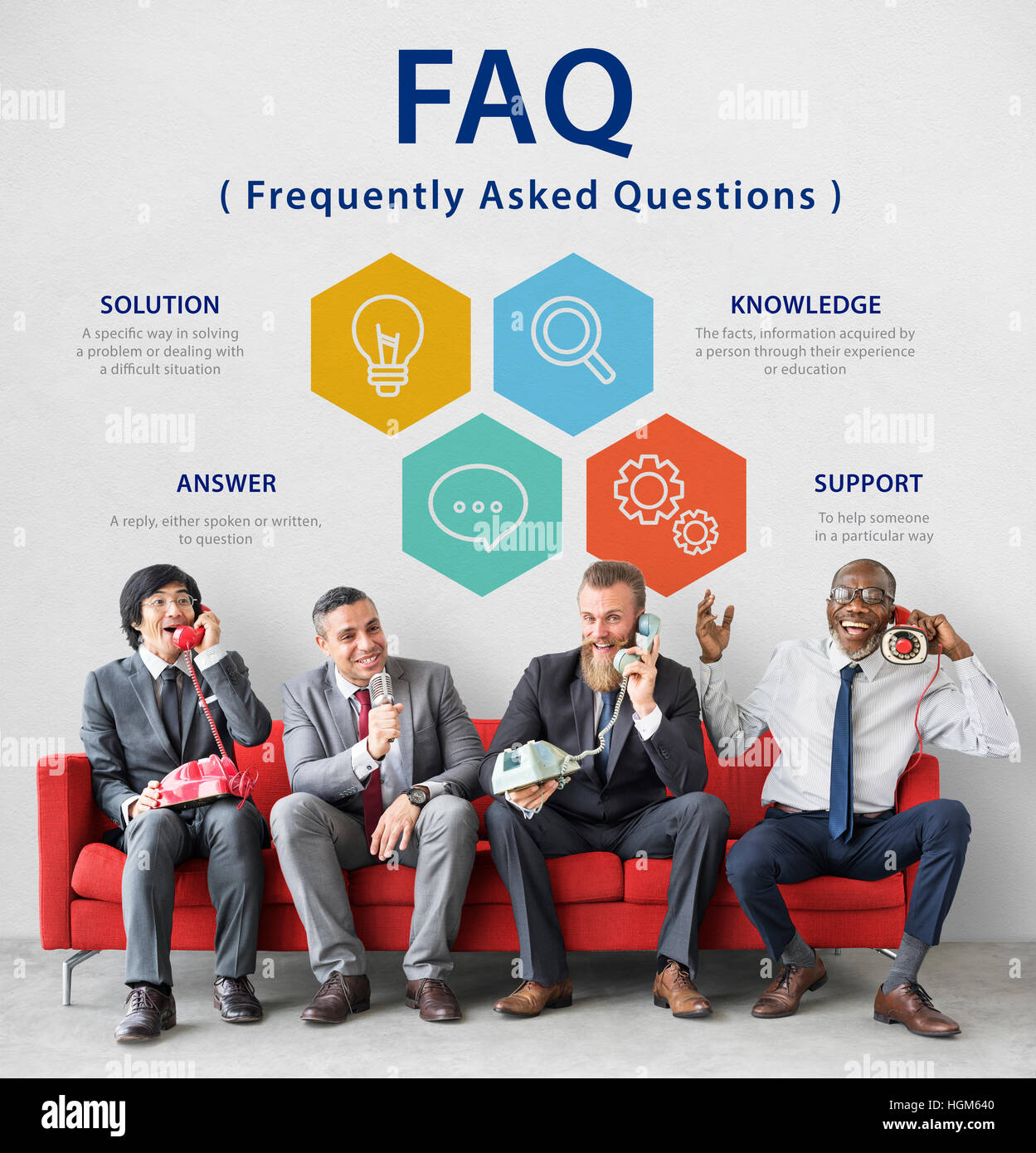 Customer Service FAQs Illustration Concept Stock Photo - Alamy