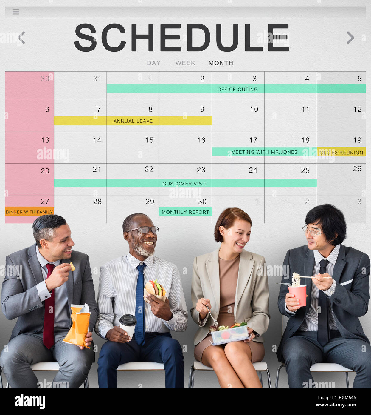 Schedule Table Event Planner Concept Stock Photo - Alamy