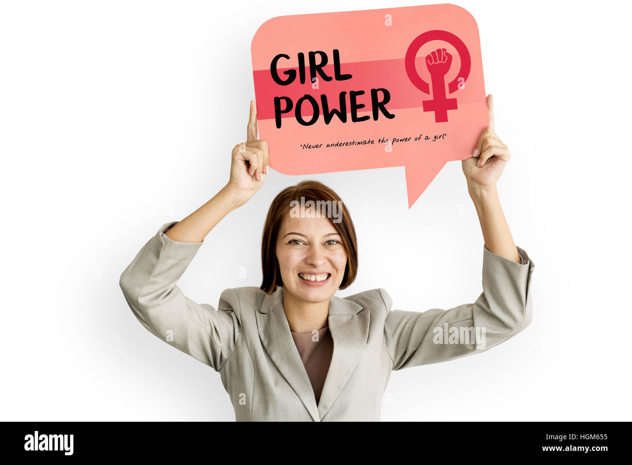 Women Girl Power Feminism Equal Opportunity Concept Stock Photo - Alamy