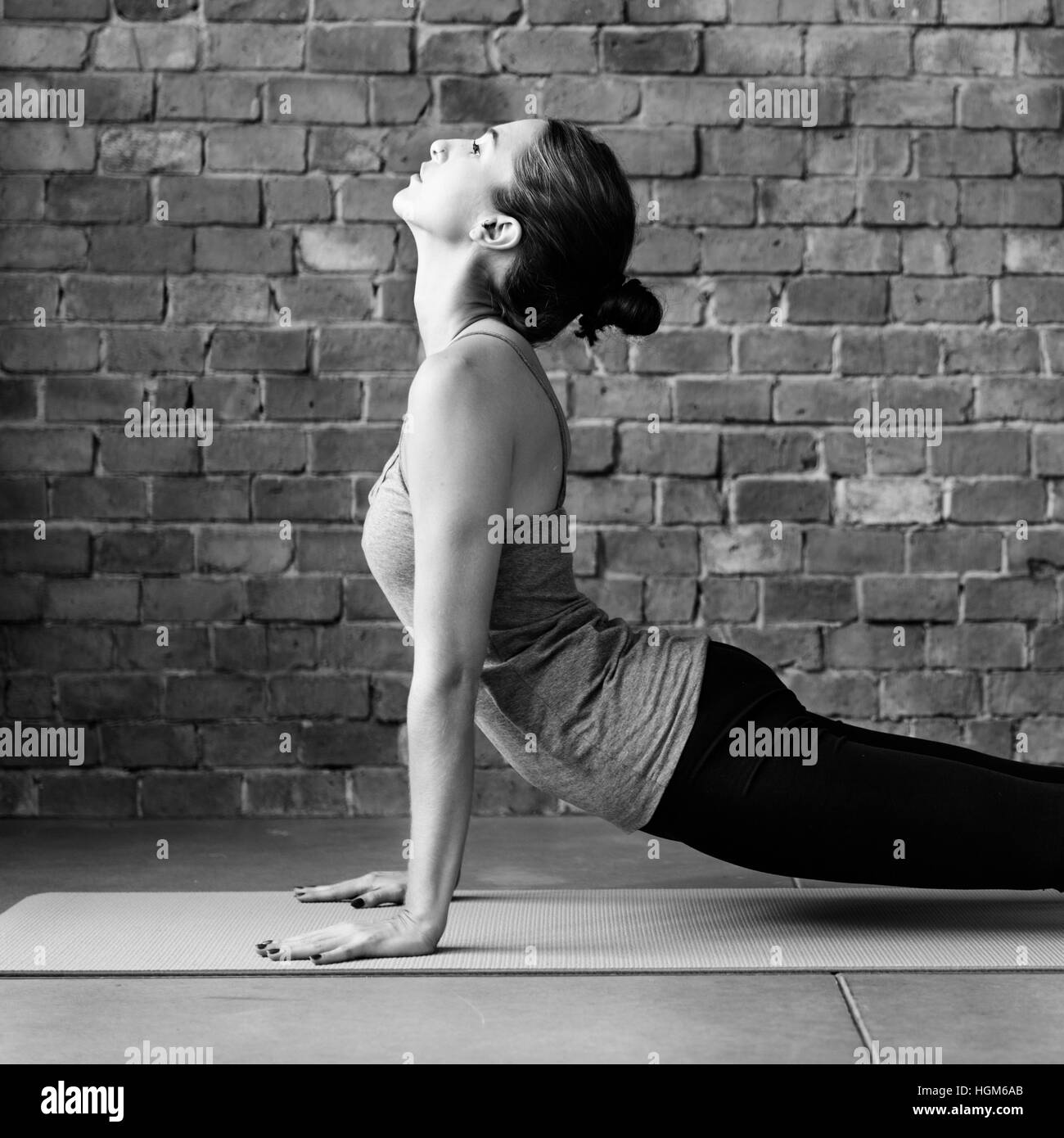 Yoga Practice Exercise Class Concept Stock Photo - Alamy