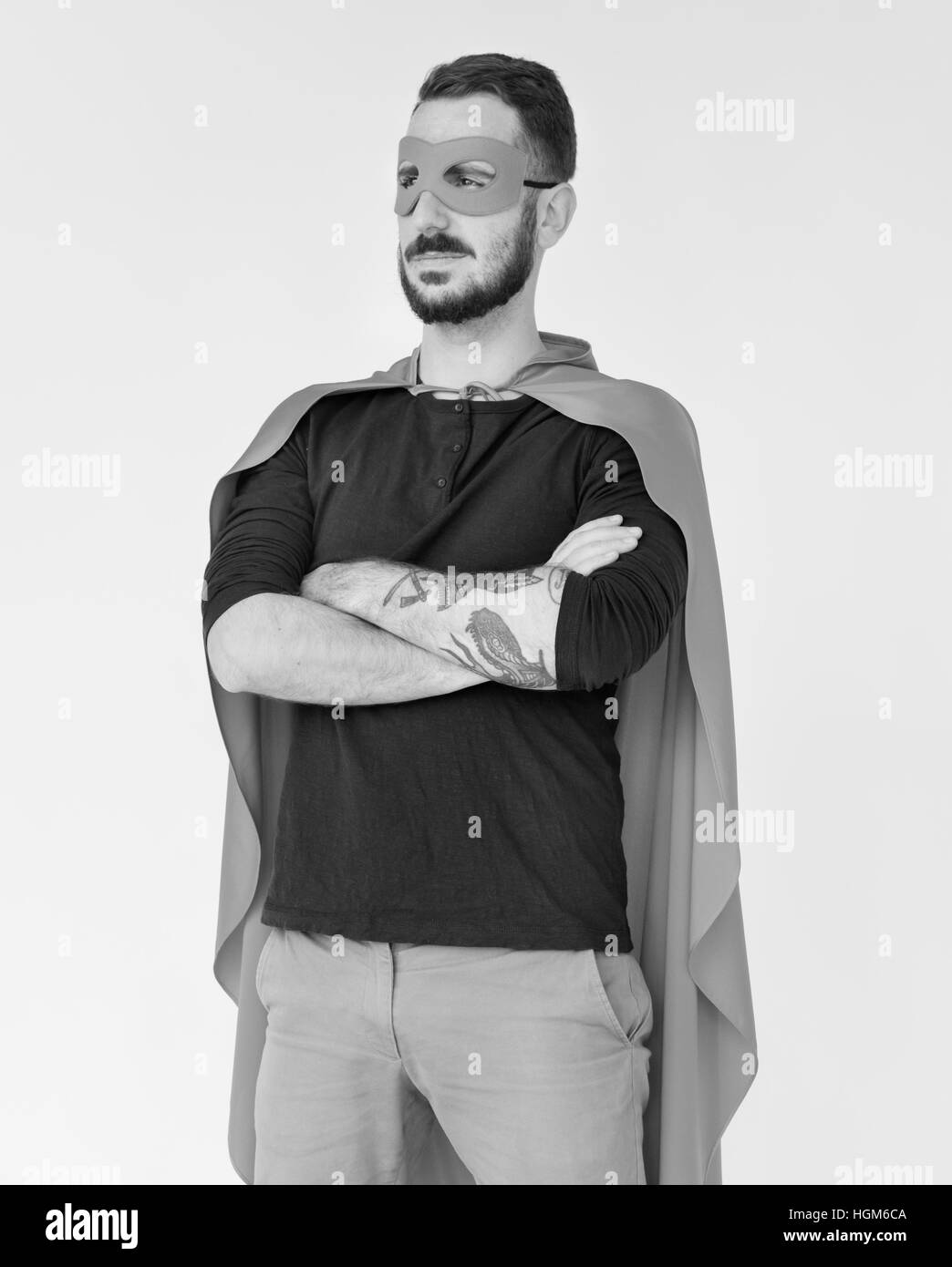 Handsome Guy Superhero Face Expression Concept Stock Photo - Alamy